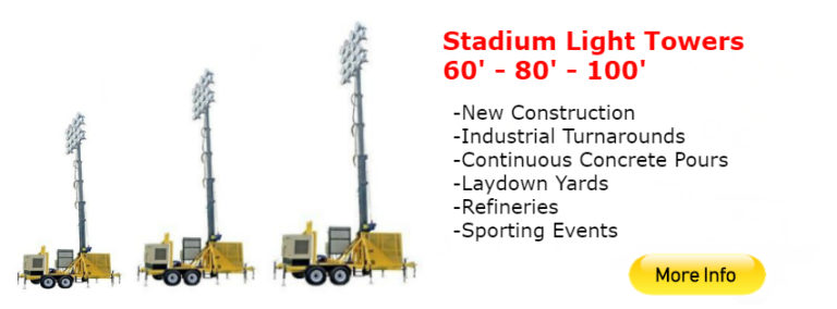 Stadium Light Tower | Boss Stadium Light Tower Rentals