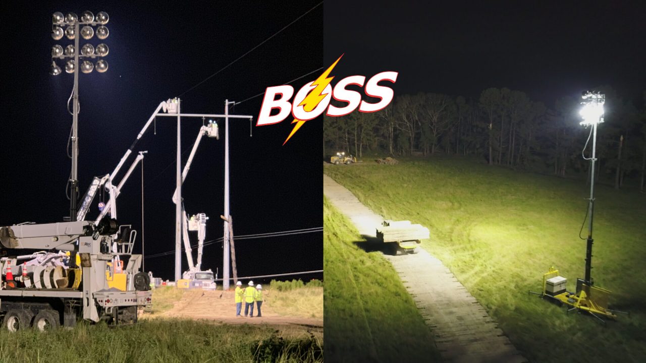 Boss Portable Stadium Light Towers - Boss Light Tower Rentals