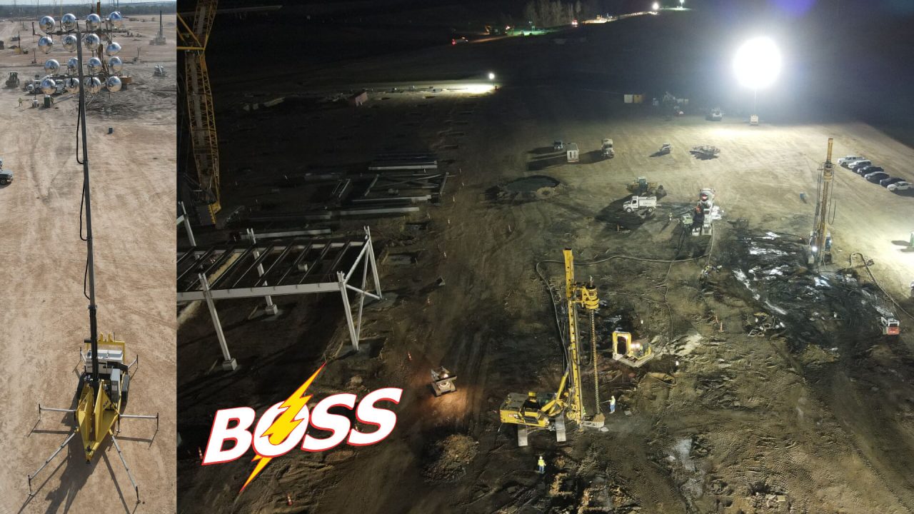 Boss Portable Stadium Light Towers - Boss Light Tower Rentals