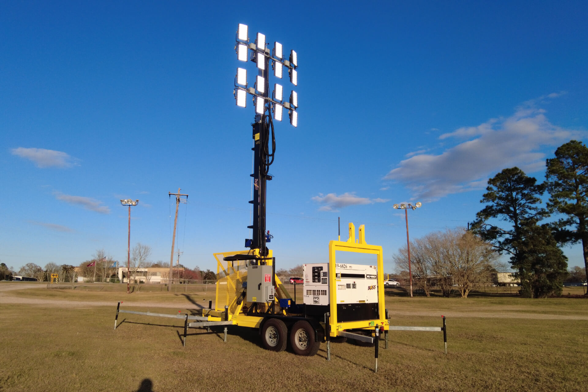 Boss Portable Stadium Light Towers - Boss Light Tower Rentals